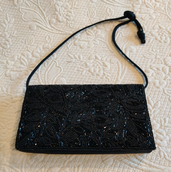 La Regale | Bags | Vintage Exc Cond La Regale Black Beaded Sequin ...